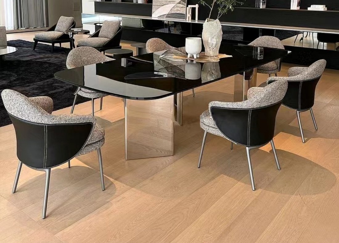 Italian Floating Glass Dining Table - Folia Furniture